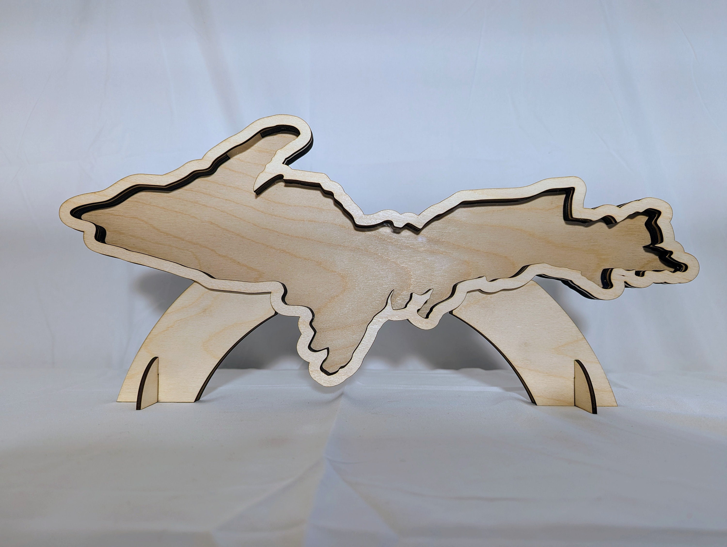 Upper Peninsula Michigan Shadow Box for Rocks Agates Sand Beach Glass ...