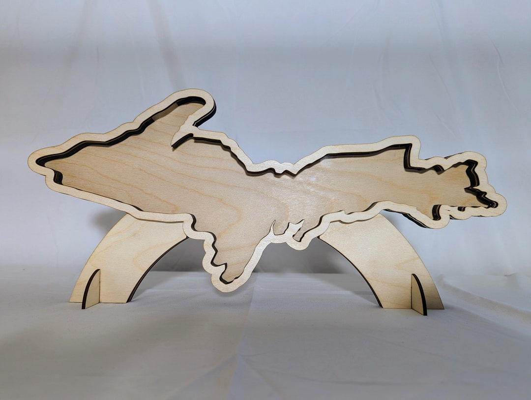 Upper Peninsula Michigan Shadow Box for Rocks Agates Sand Beach Glass ...