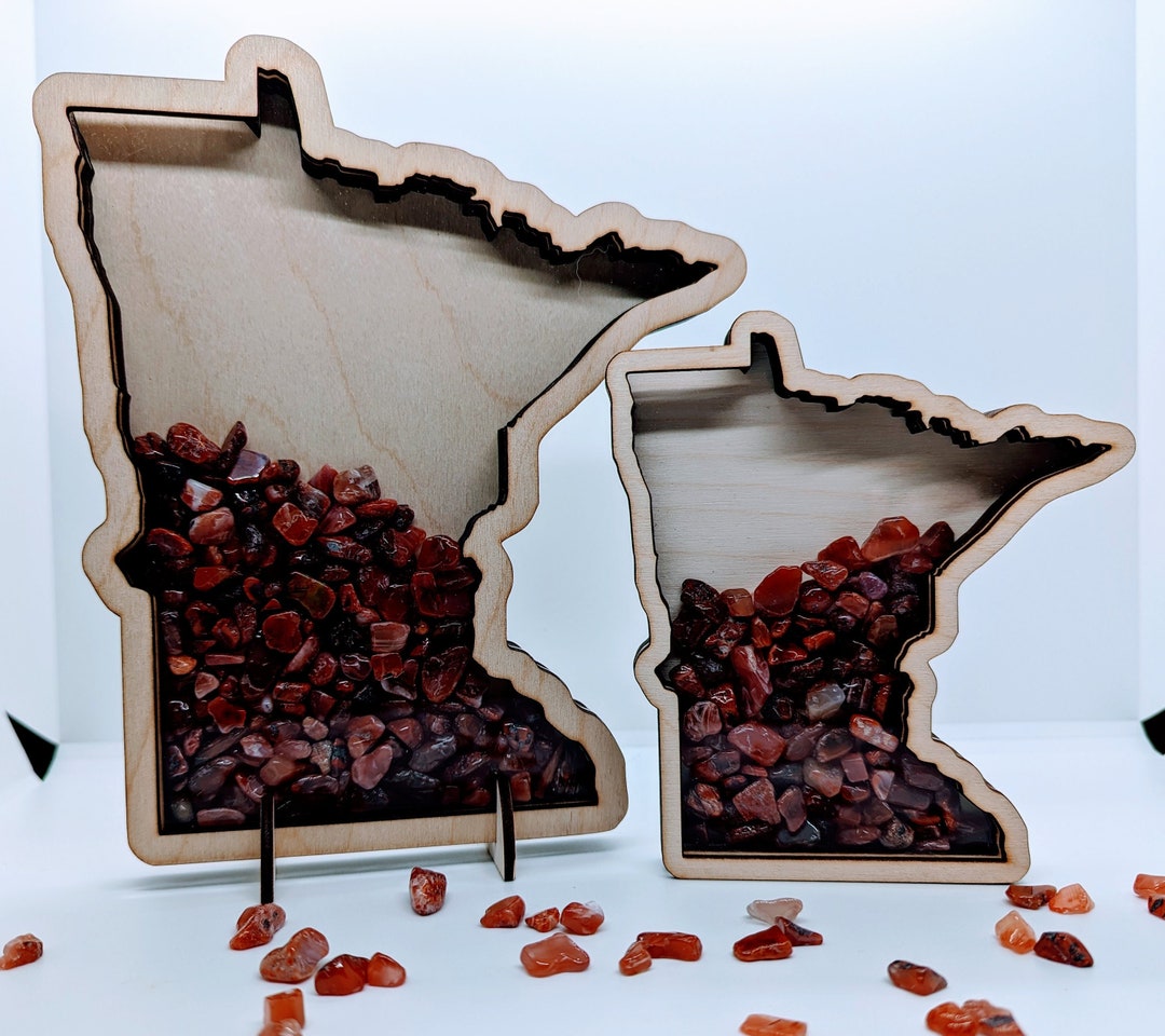 Minnesota Shadow Box for Rocks Agates Sand Beach Glass Treasures MN ...