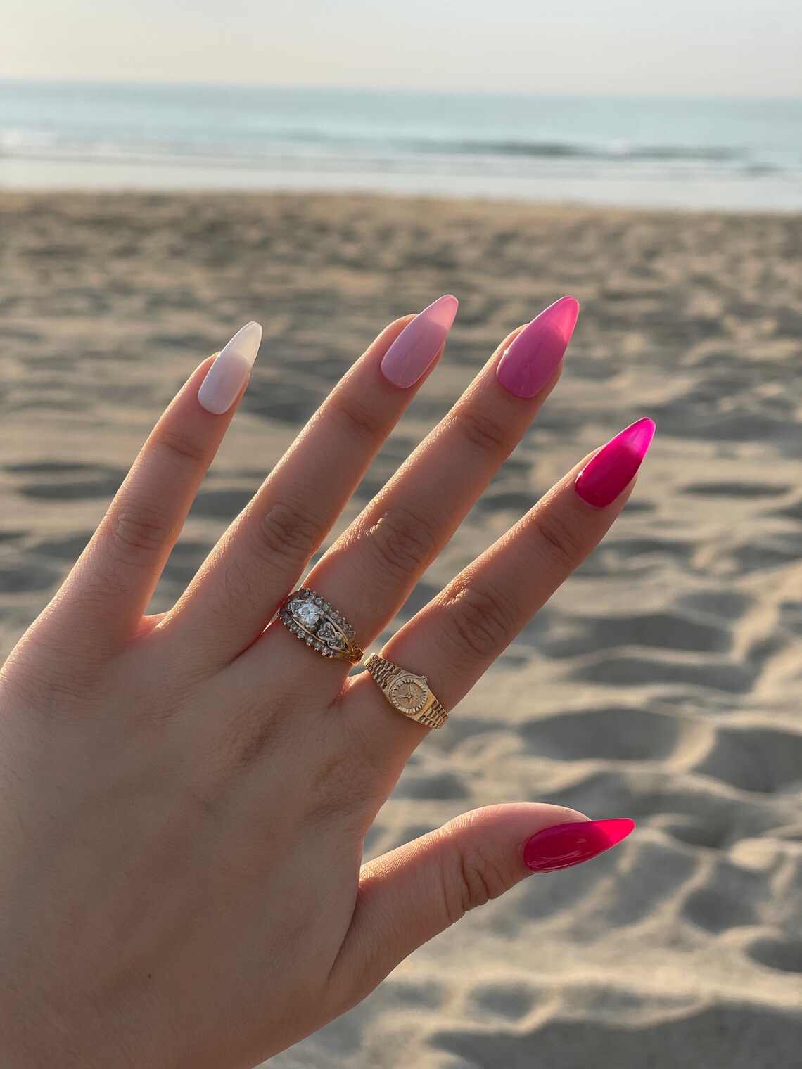 Shades of Pink Apres Press on Nails - Etsy