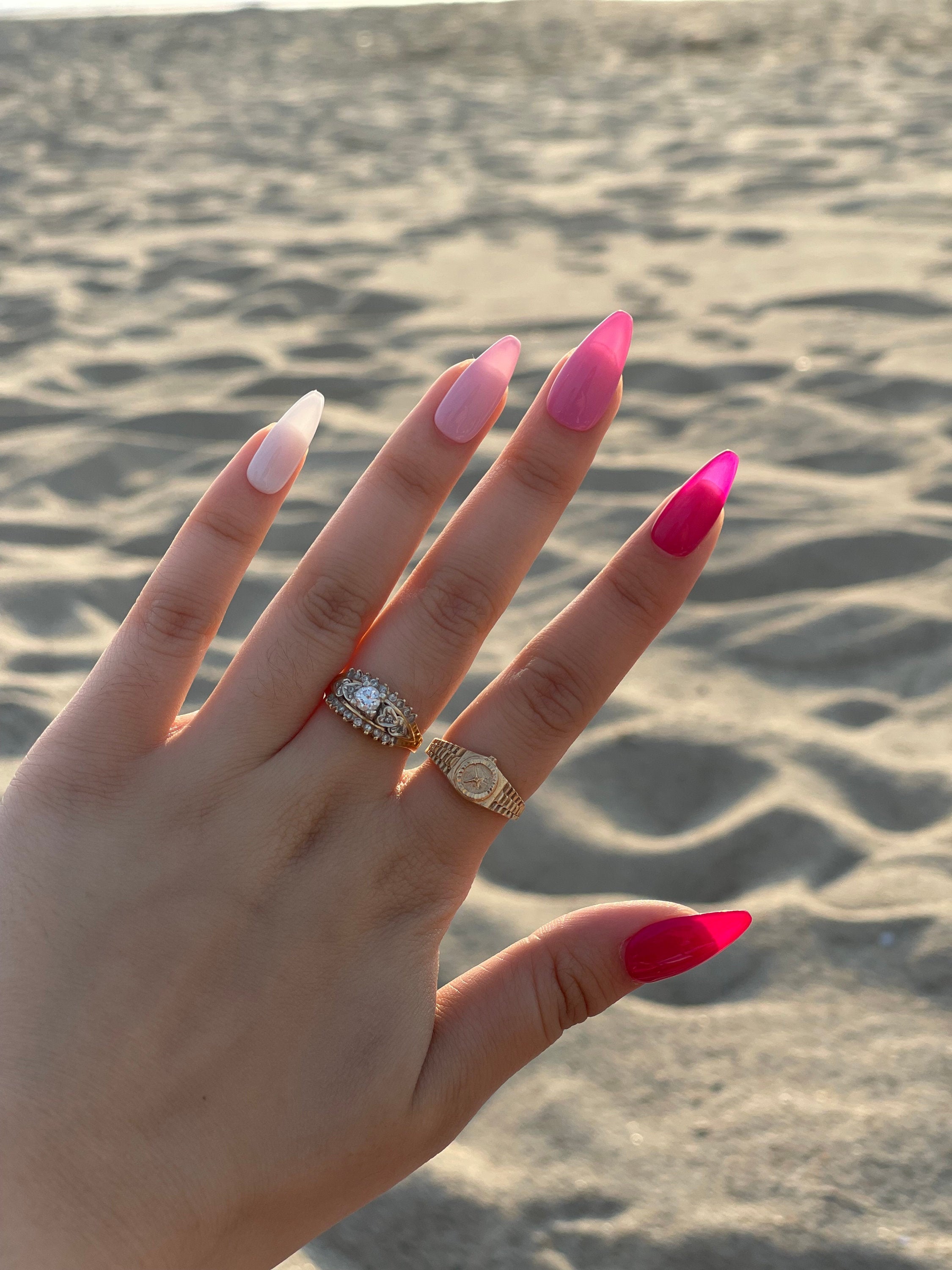 Shades of Pink Apres Press on Nails - Etsy