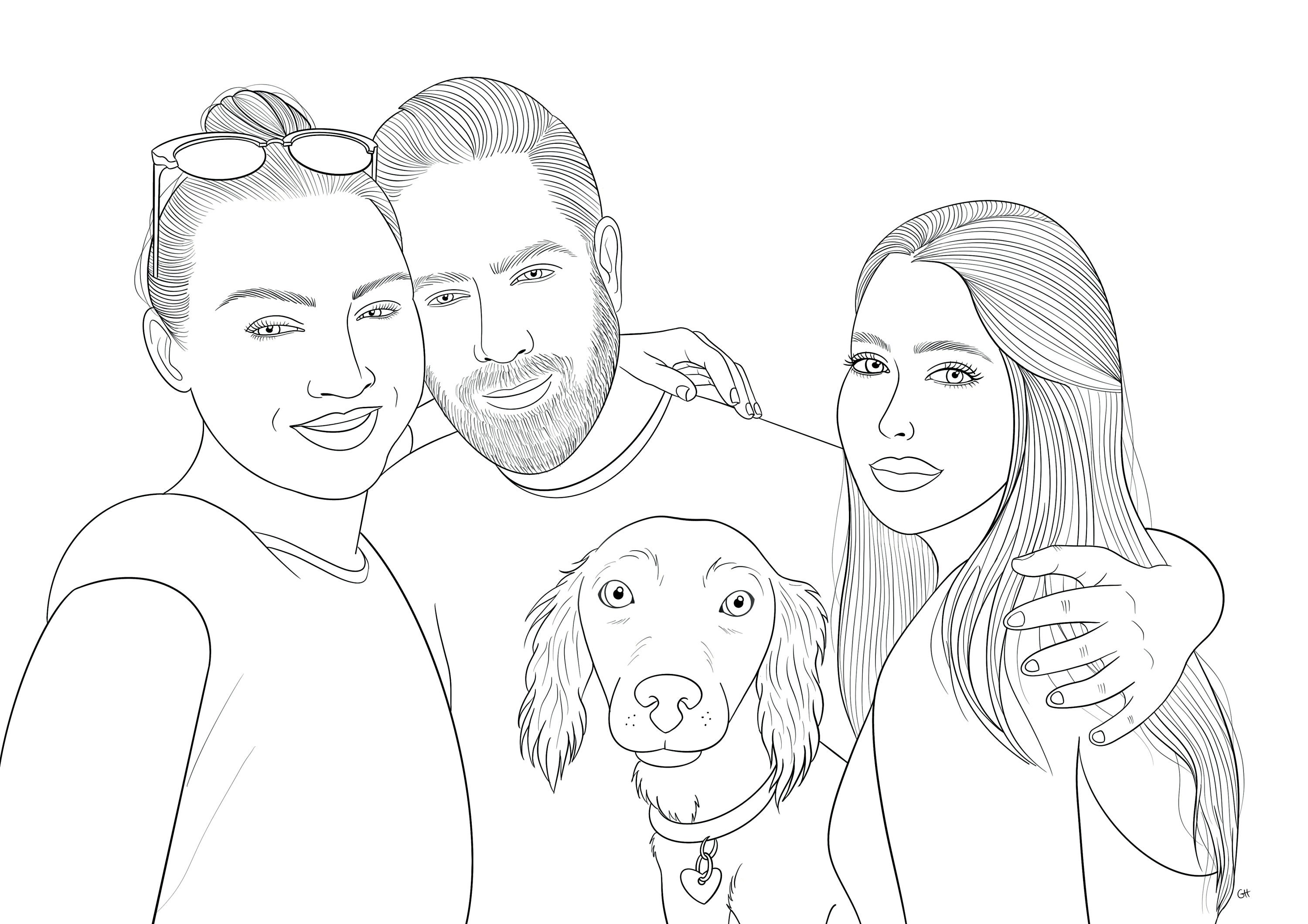 Custom Line Art Design Line Art Portrait Digital Art - Etsy