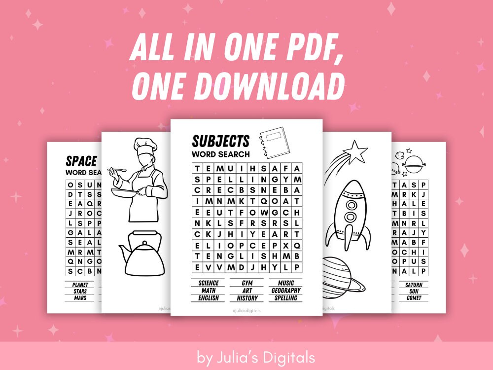 Children's Word Search Coloring Pages, Printable Children's Activities ...