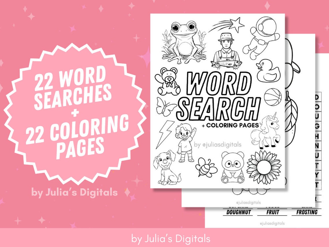 Children's Word Search Coloring Pages, Printable Children's Activities ...