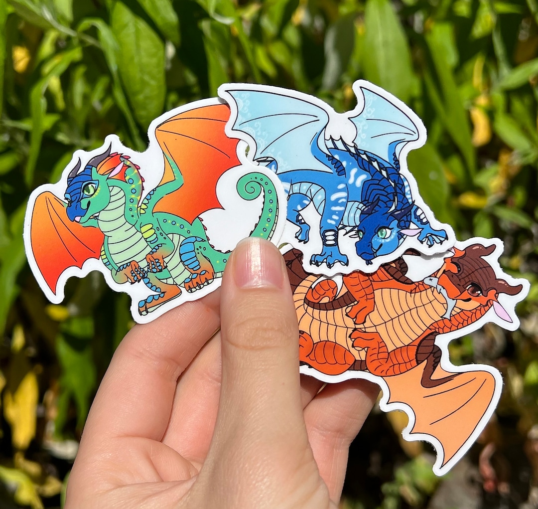 Wings of Fire Stickers - Glory / Tsunami / Sunny / Starflight / Clay ...