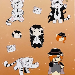 Bungo Stray Dogs Wan! Sticker Sheet - Atsushi/akutagawa/chuuya ...