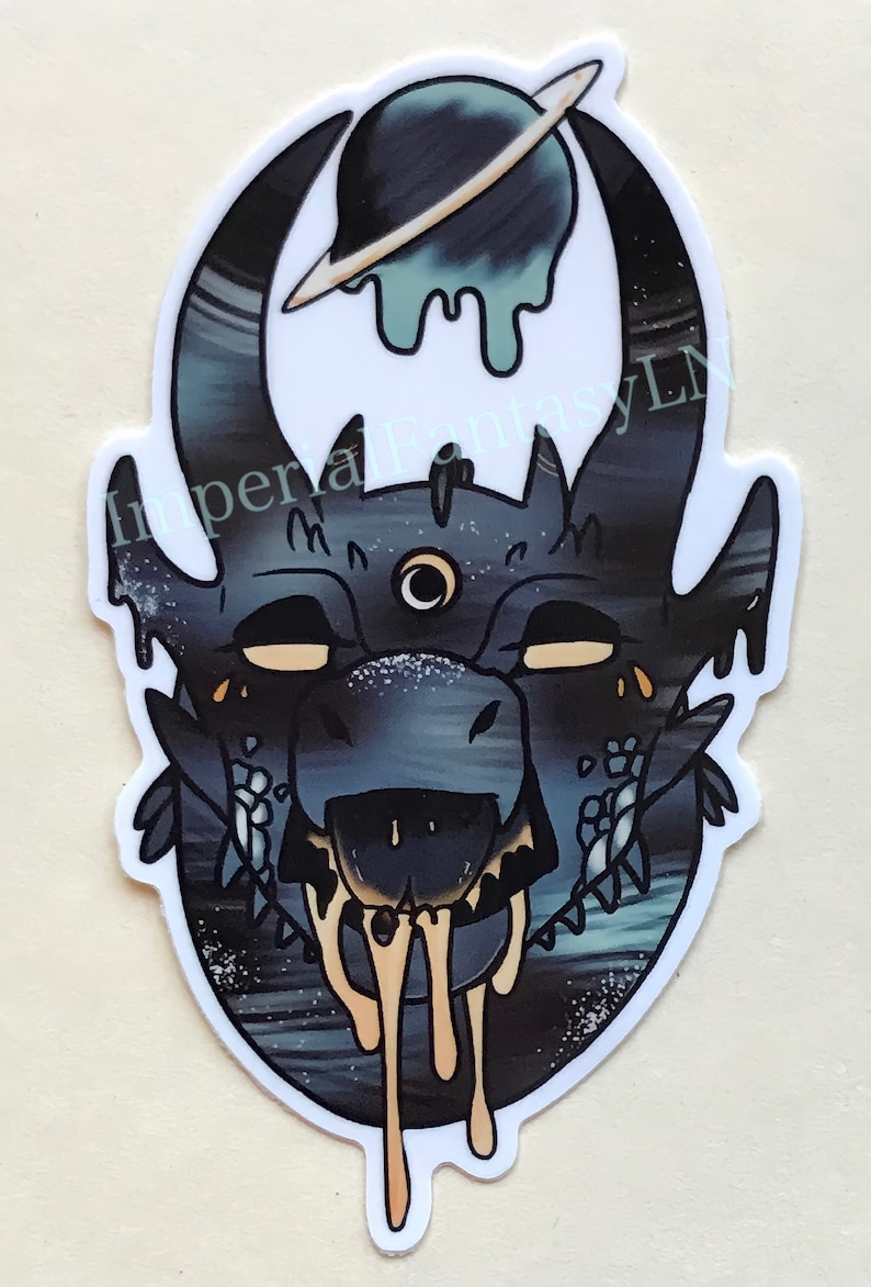 Galaxy Dragon Sticker Gloss Vinyl - Etsy