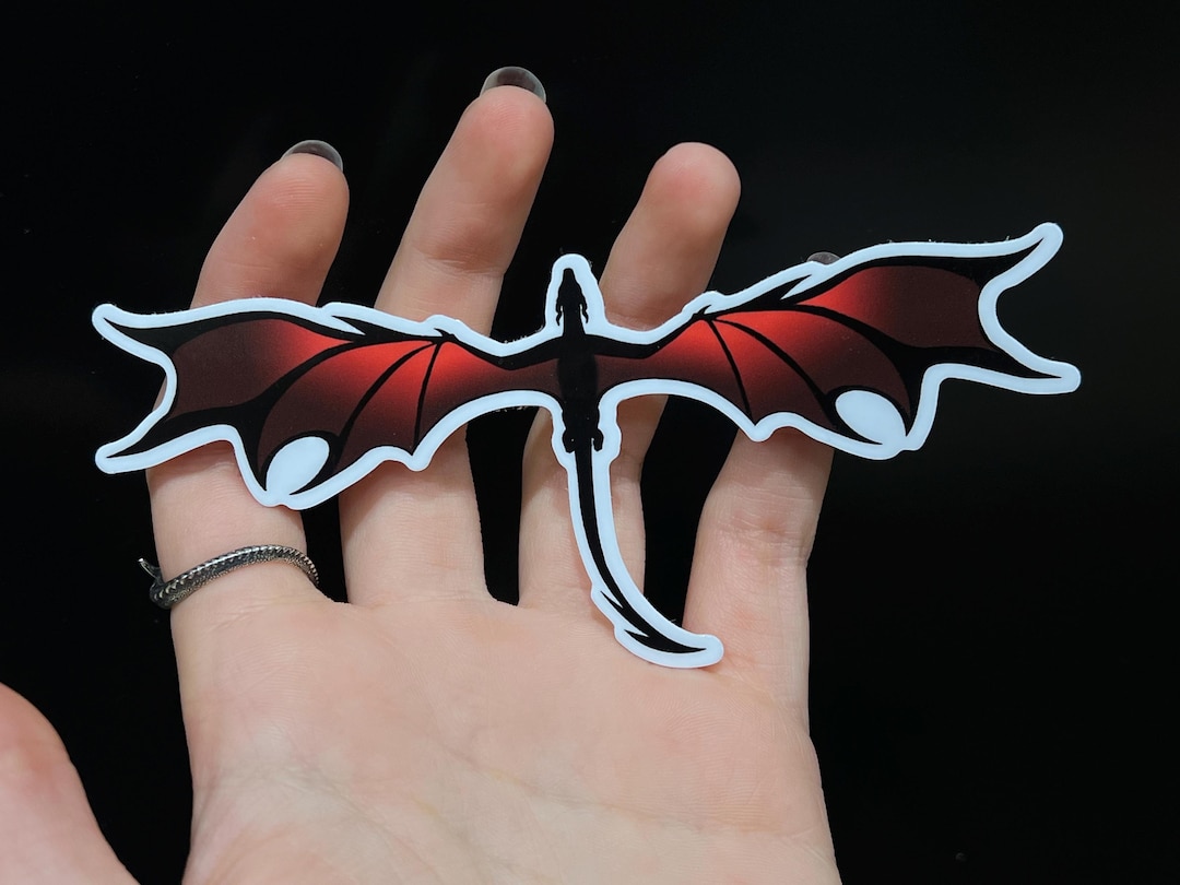 Sylus Flying Dragon Silhouette Sticker - Gloss Vinyl - Love and Deep ...