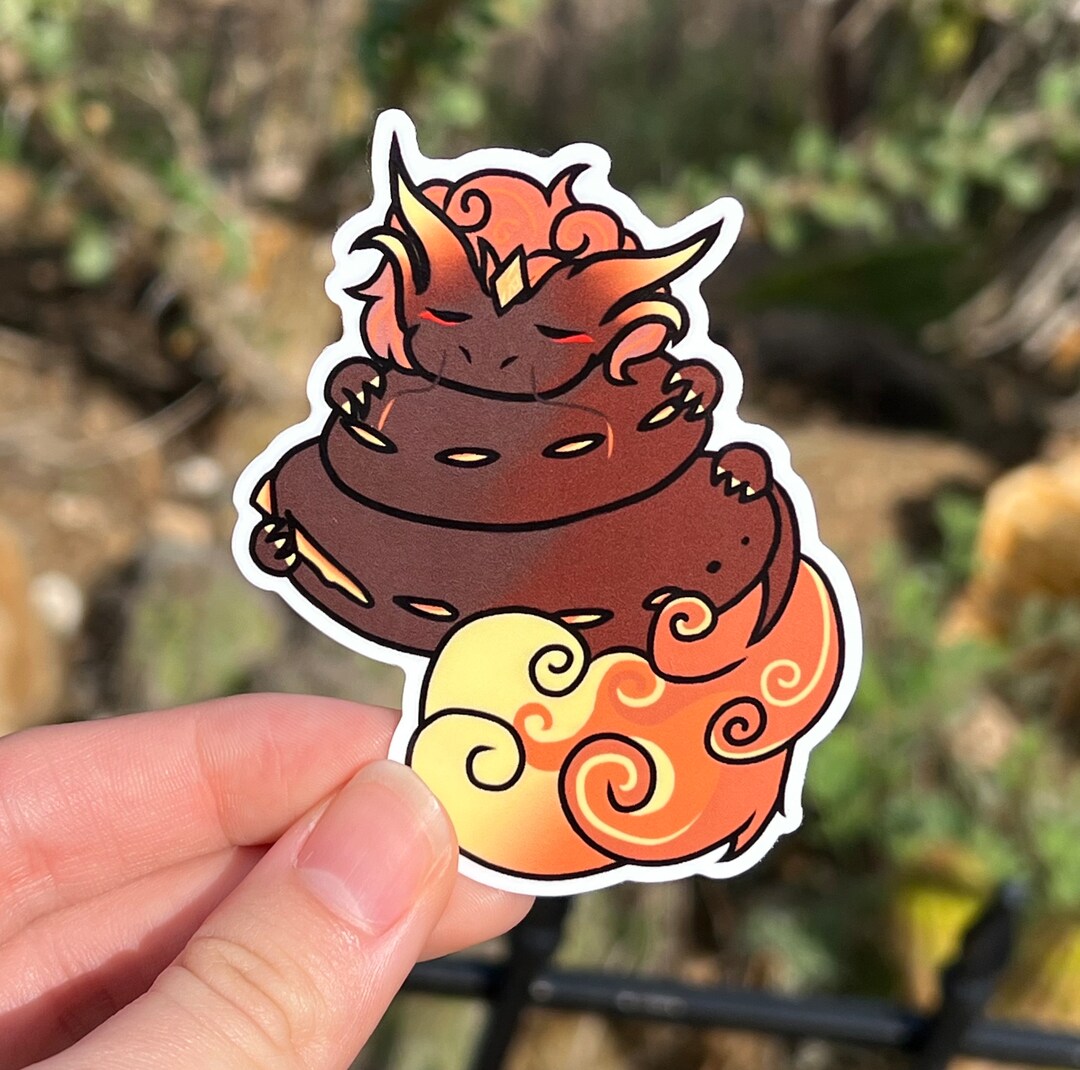 Zhongli Exuvia Dragon Sticker - Genshin Impact - Vinyl Sticker - Etsy