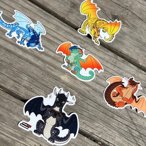 Wings of Fire Stickers - Glory / Tsunami / Sunny / Starflight / Clay ...