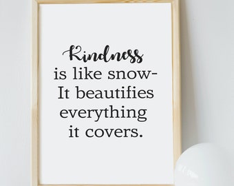 Kindness is Like Snow - Etsy
