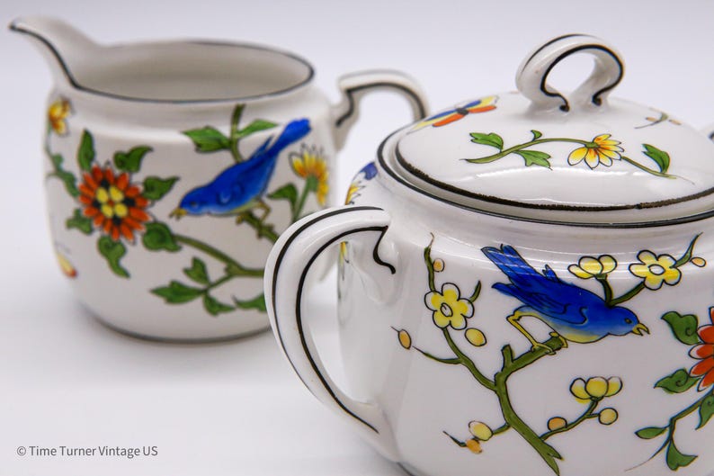 Antique Morimura Nippon Hand Painted Cream and Sugar Set | Noritake ...