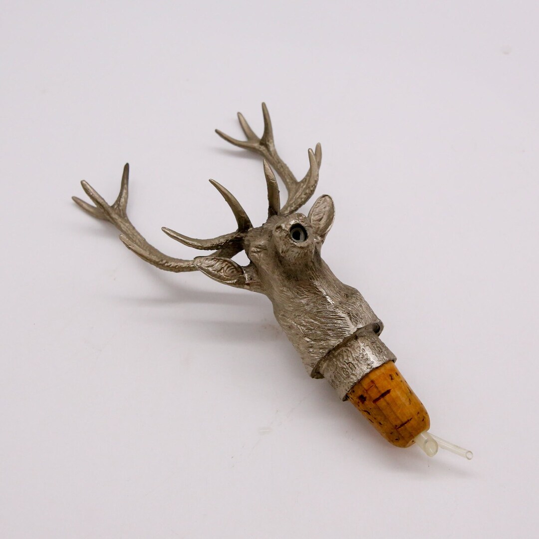 Rare Vintage Metal Red Stag Head Glenfiddich Whiskey Bottle Pouring ...