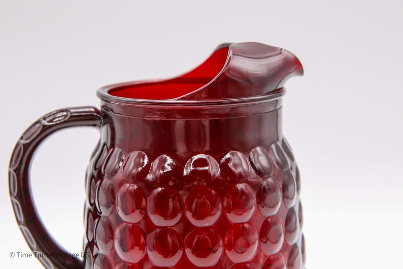 Vintage Anchor Hocking Royal Ruby "bubble" Pitcher | Red Glassware ...