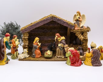 Vintage Italian Nativity Set With Stable - 1970’s - Etsy