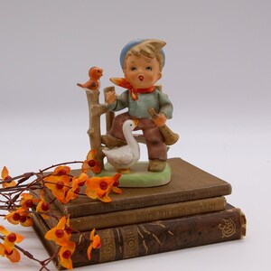 Vintage Lipper & Mann Boy and Goose Porcelain Figurine | Hummel Style ...