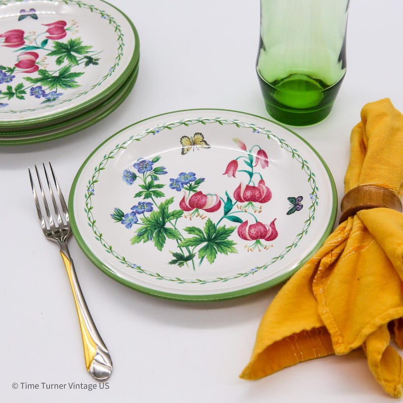 Vintage Mikasa "garden Bloom" Salad Plates | Studio Nova Dinnerware ...