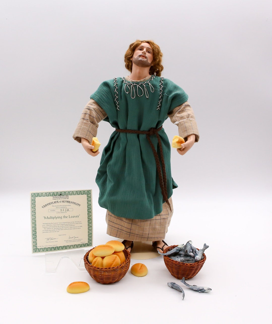 Collectible Vintage Jesus "mutliplying Loaves" Fine Porclain Doll by ...