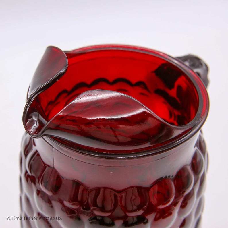 Vintage Anchor Hocking Royal Ruby "bubble" Pitcher | Red Glassware ...