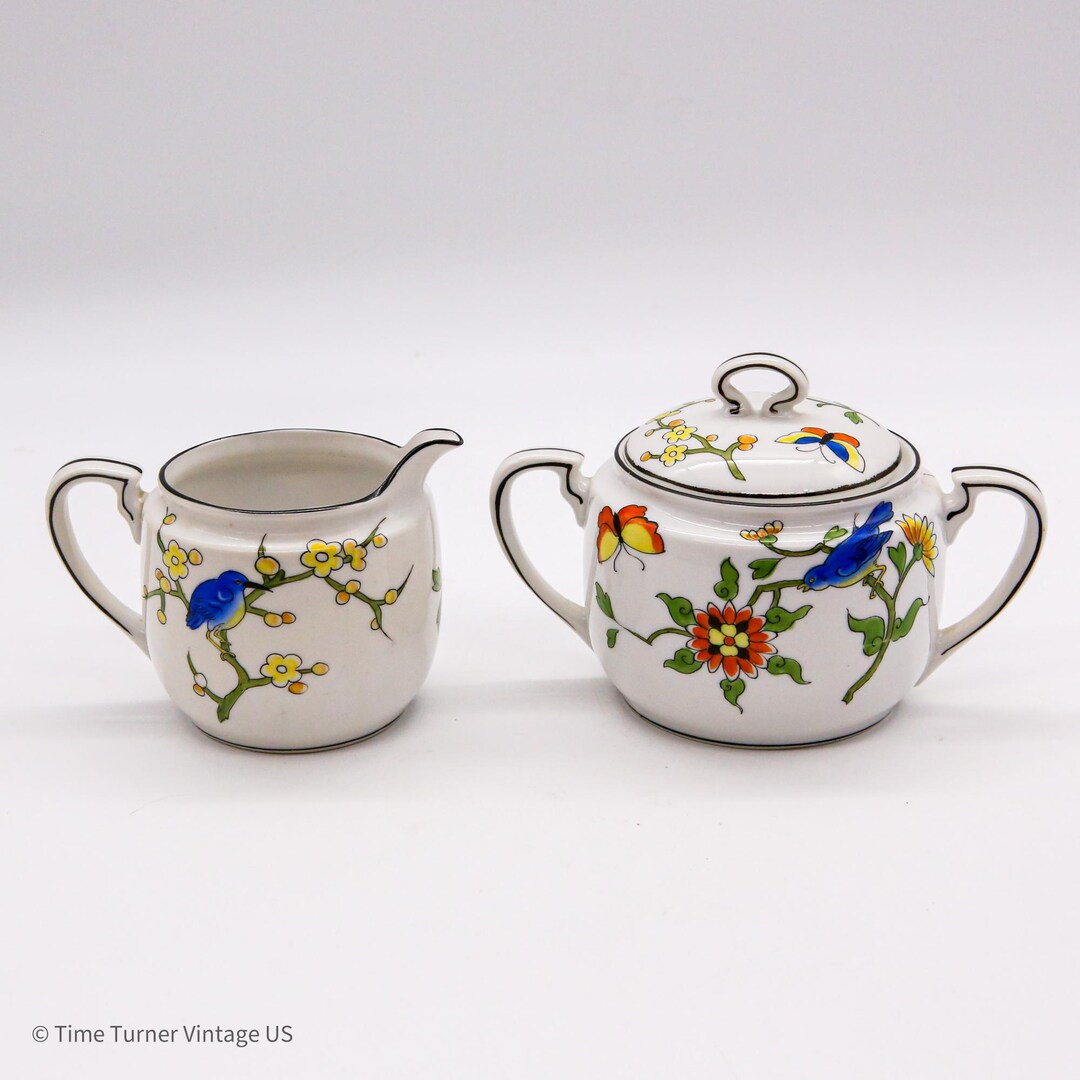 Antique Morimura Nippon Hand Painted Cream and Sugar Set | Noritake ...