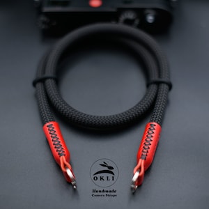 NEW DESIGN Camera Strap Black & Red Peak Design Handmade Custom High ...