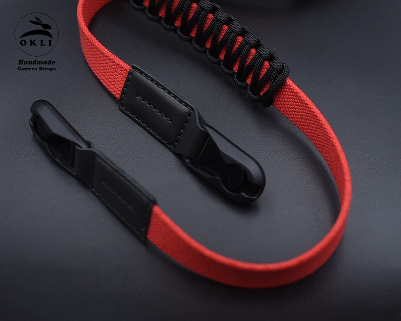 Cotton With Paracord V2 Peak Design RED BLACK Braided Leather Premium ...