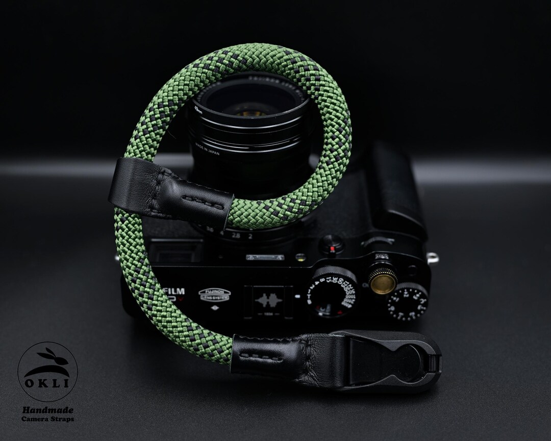 NEW DESIGN Wrist Army Green Rope Black Leather Design Handmade Sturdy ...