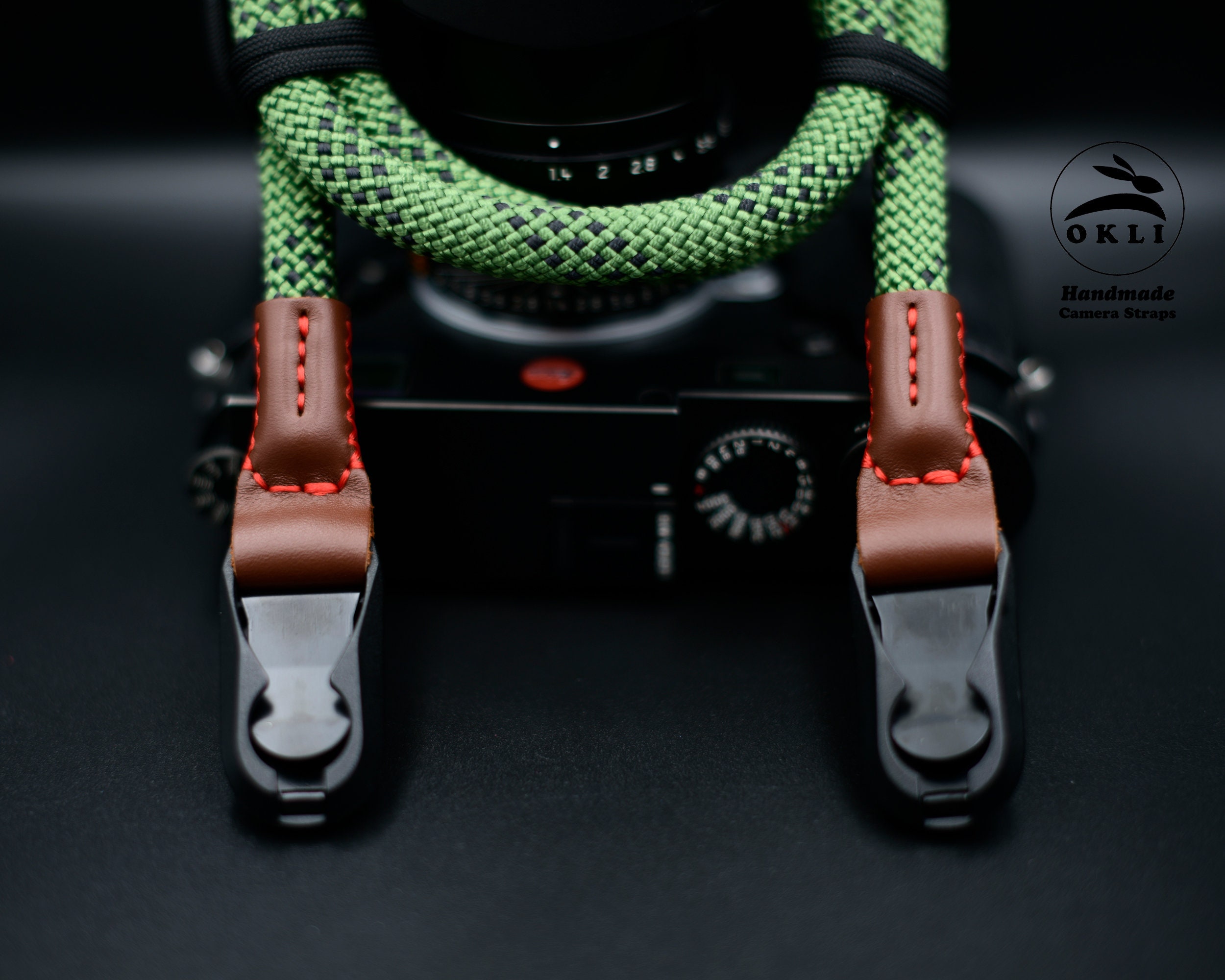NEW DESIGN Peak Design Green Rope Camera Strap Handmade Premium Leather ...