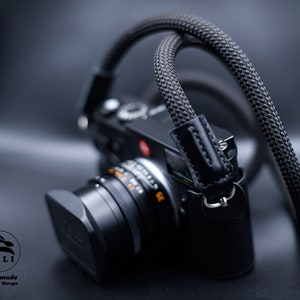 CLASSIC All Black Peak Design Camera Strap Handmade High Quality Rope ...