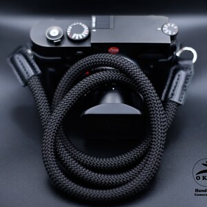 CLASSIC All Black Peak Design Camera Strap Handmade High Quality Rope ...