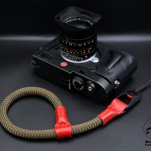 NEW DESIGN Wrist Khaki Army Brown Rope Red Leather Design Handmade ...