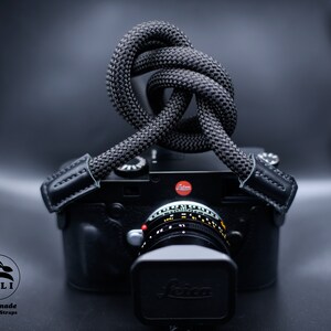 CLASSIC All Black Peak Design Camera Strap Handmade High Quality Rope ...