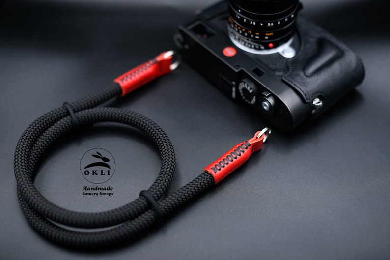 NEW DESIGN Camera Strap Black & Red Peak Design Handmade Custom High ...