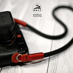 NEW DESIGN Camera Strap Black & Red Peak Design Handmade Custom High ...