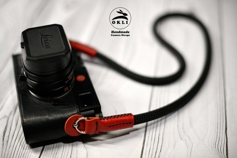 NEW DESIGN Camera Strap Black & Red Peak Design Handmade Custom High ...