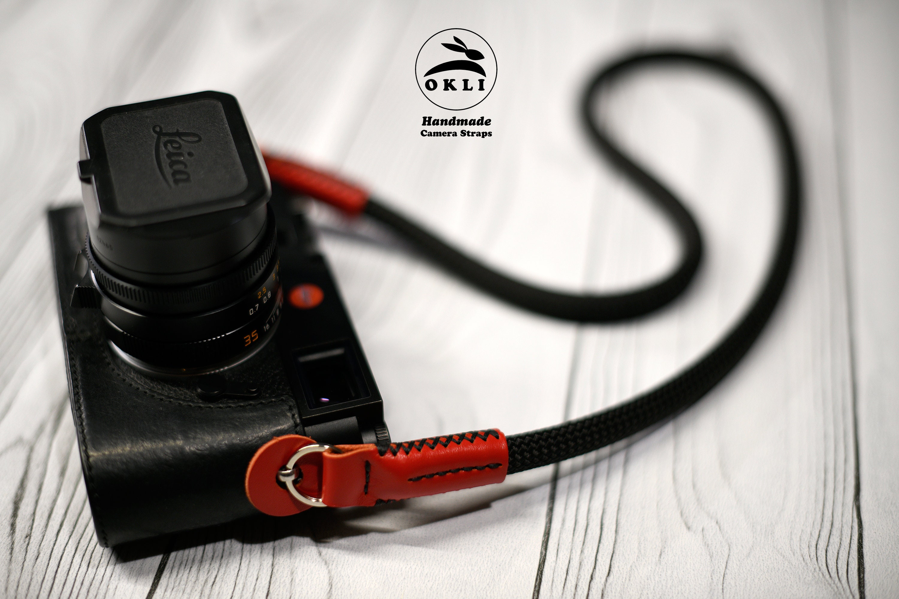 NEW DESIGN Camera Strap Black & Red Peak Design Handmade Custom High ...