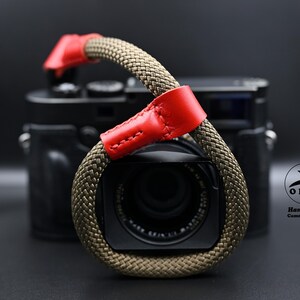 NEW DESIGN Wrist Khaki Army Brown Rope Red Leather Design Handmade ...