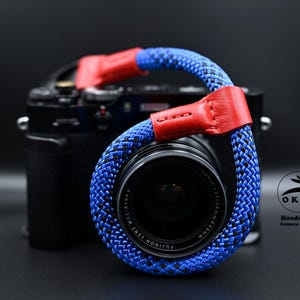 NEW DESIGN Wrist Blue Rope Red Leather Peak Design Handmade Sturdy High ...