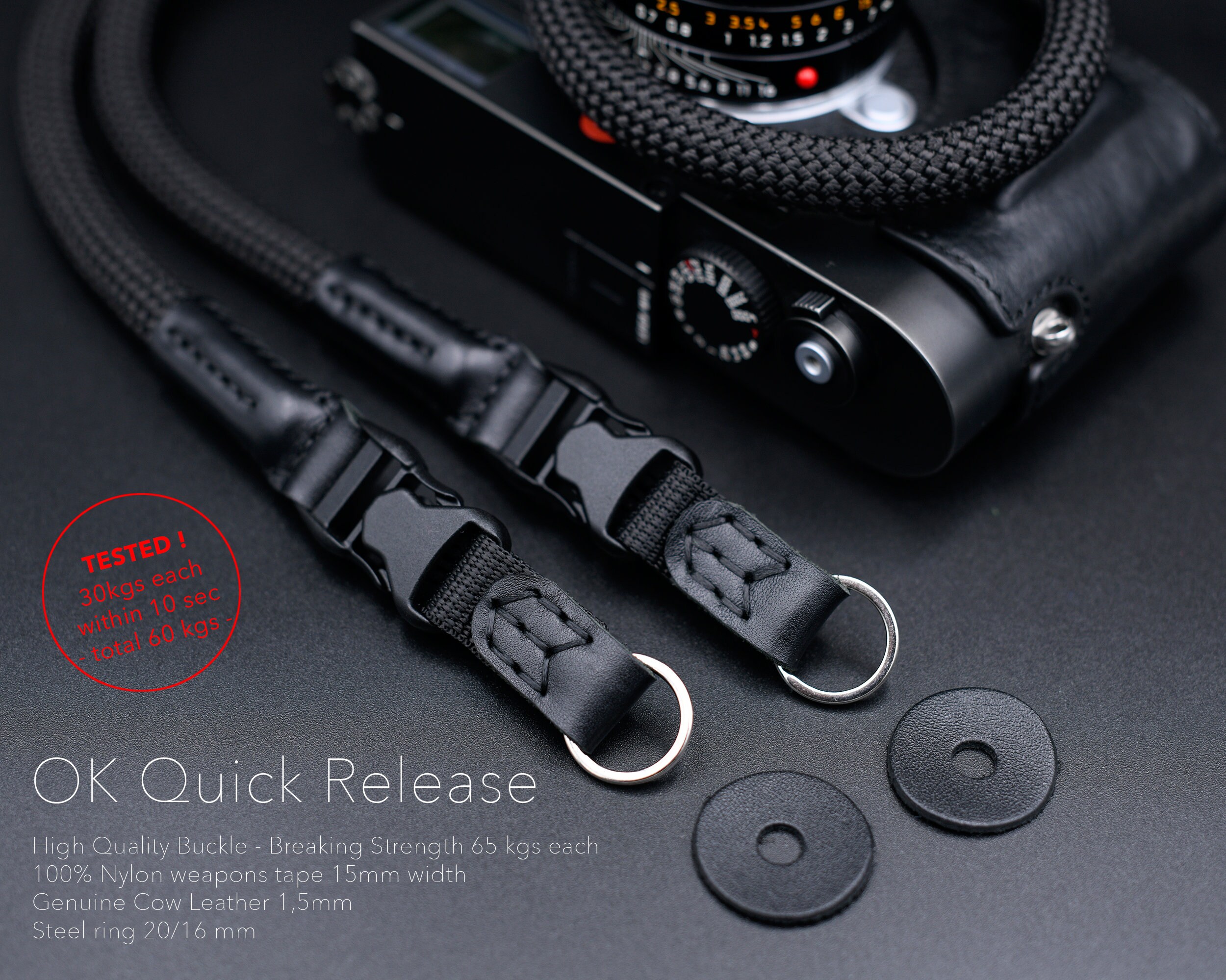 NEW DESIGN Peak Design Black Rope Camera Strap Handmade - Etsy