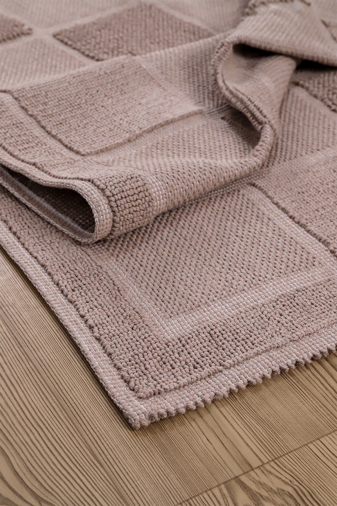 Loop Classic 100% Cotton Bath Mat Rug Anti Slip Recycled Cotton 80 X ...