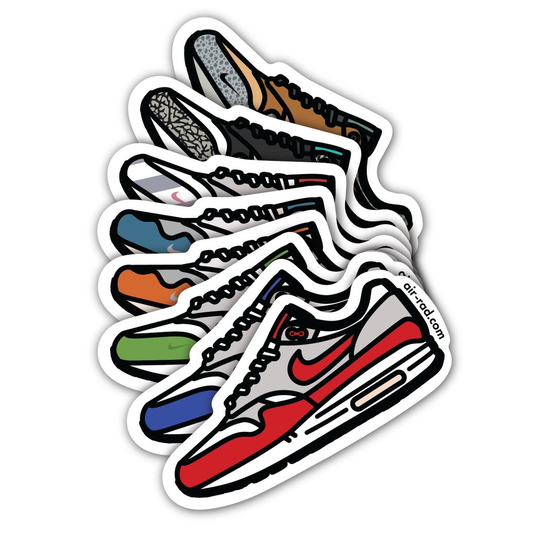 Air Max 1 All Colors Pack weatherproof Sticker - Etsy