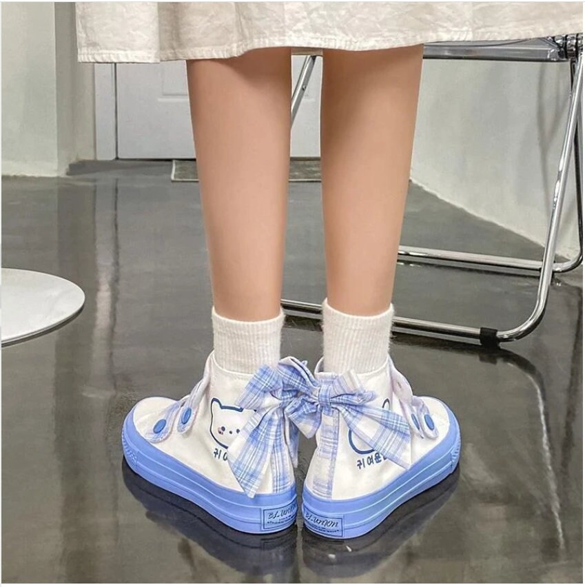 Spring High Top Kawaii Shoes Women's Sneakers Japanese | Etsy