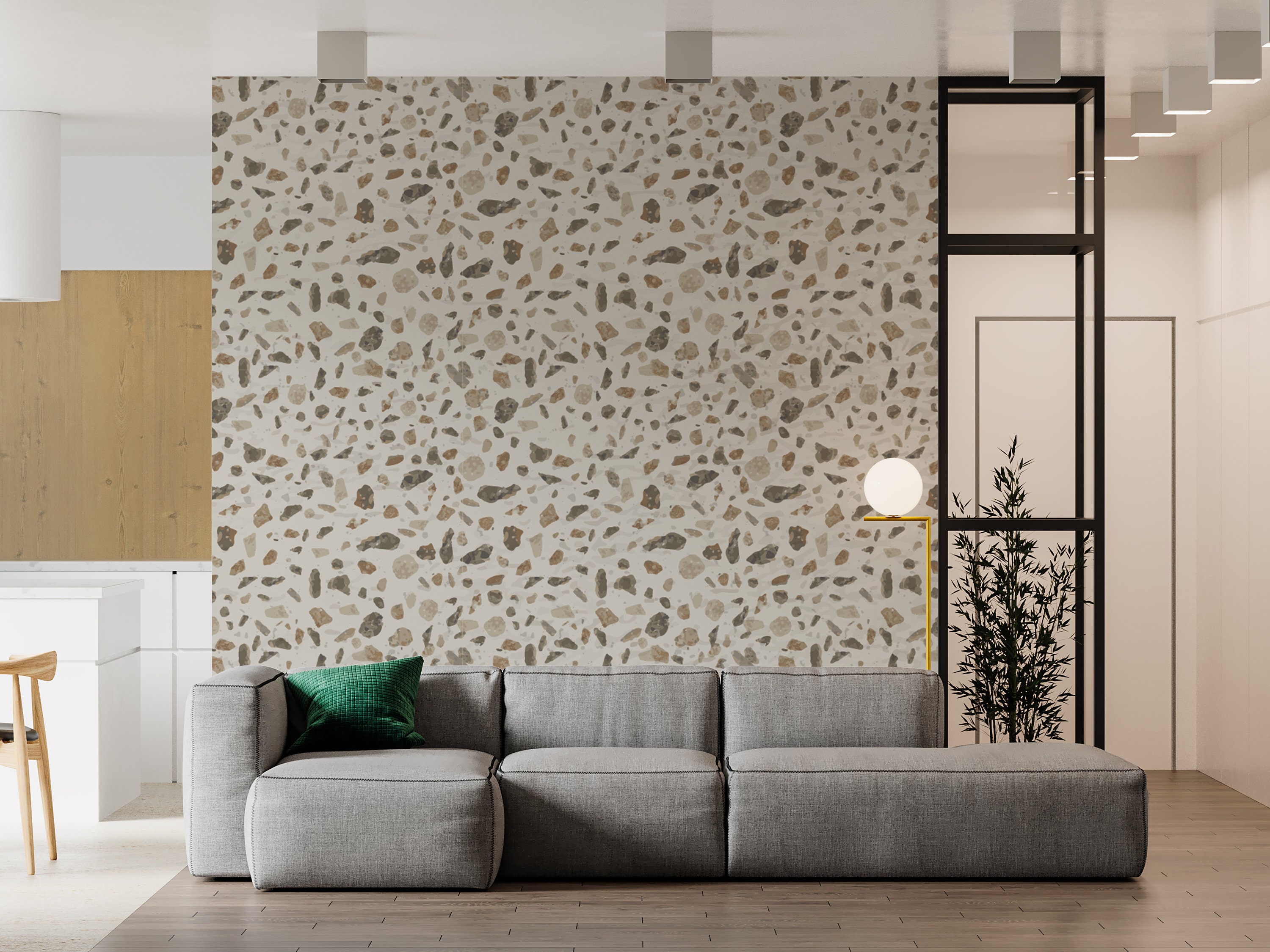 Abstract Wallpaper Stone Print Wallpaper Calm Peel and Stick - Etsy