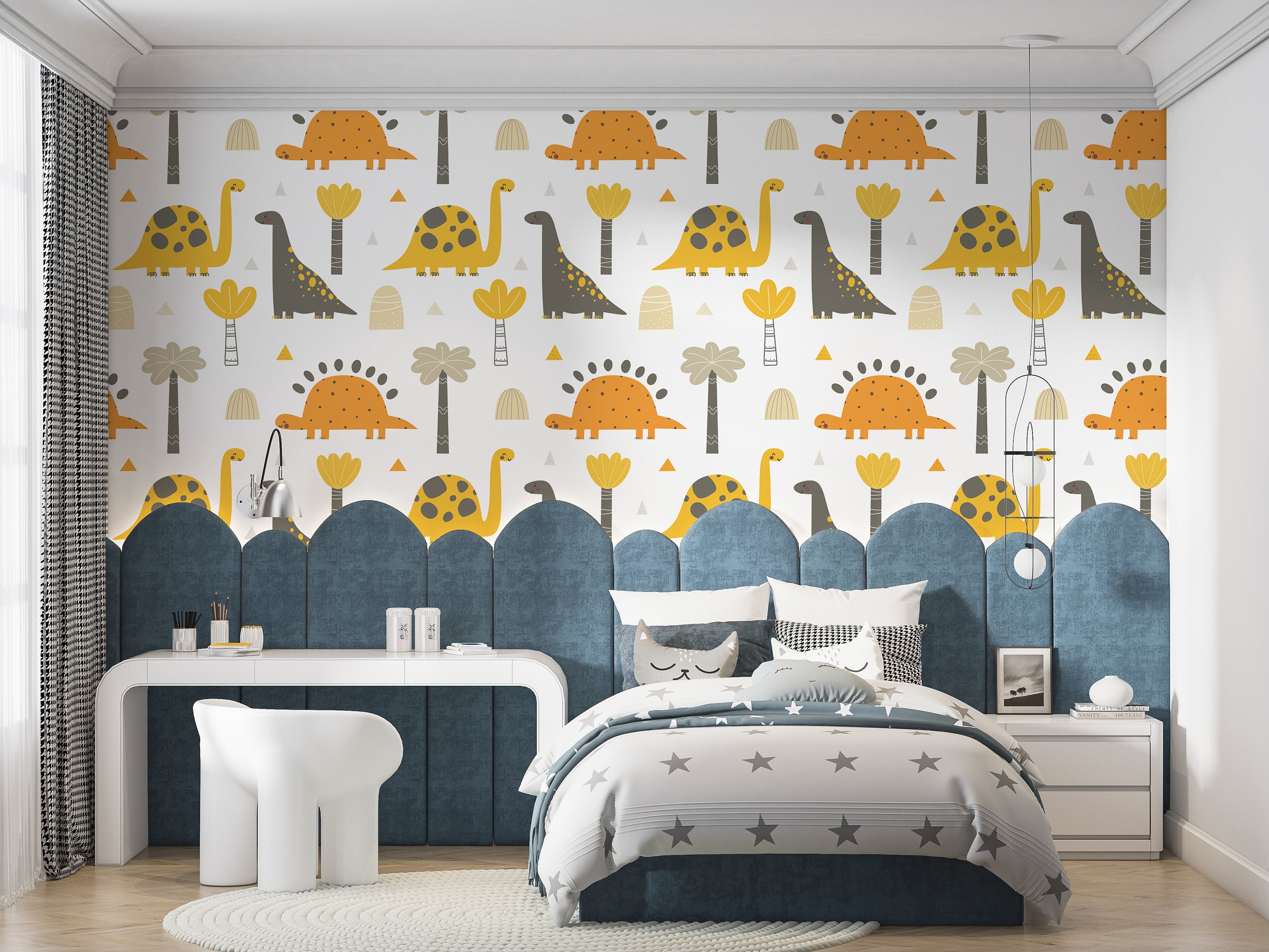 Dinosaur Wall Decal Dino Wall Art Animal Wallpaper Animal - Etsy