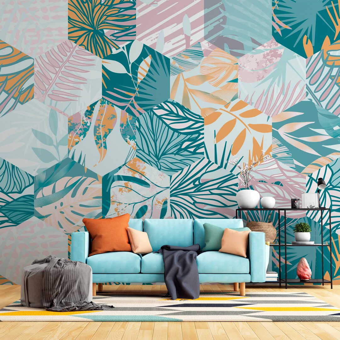 Teenagers Room Abstract Wall Mural Watercolor Wallpaper - Etsy