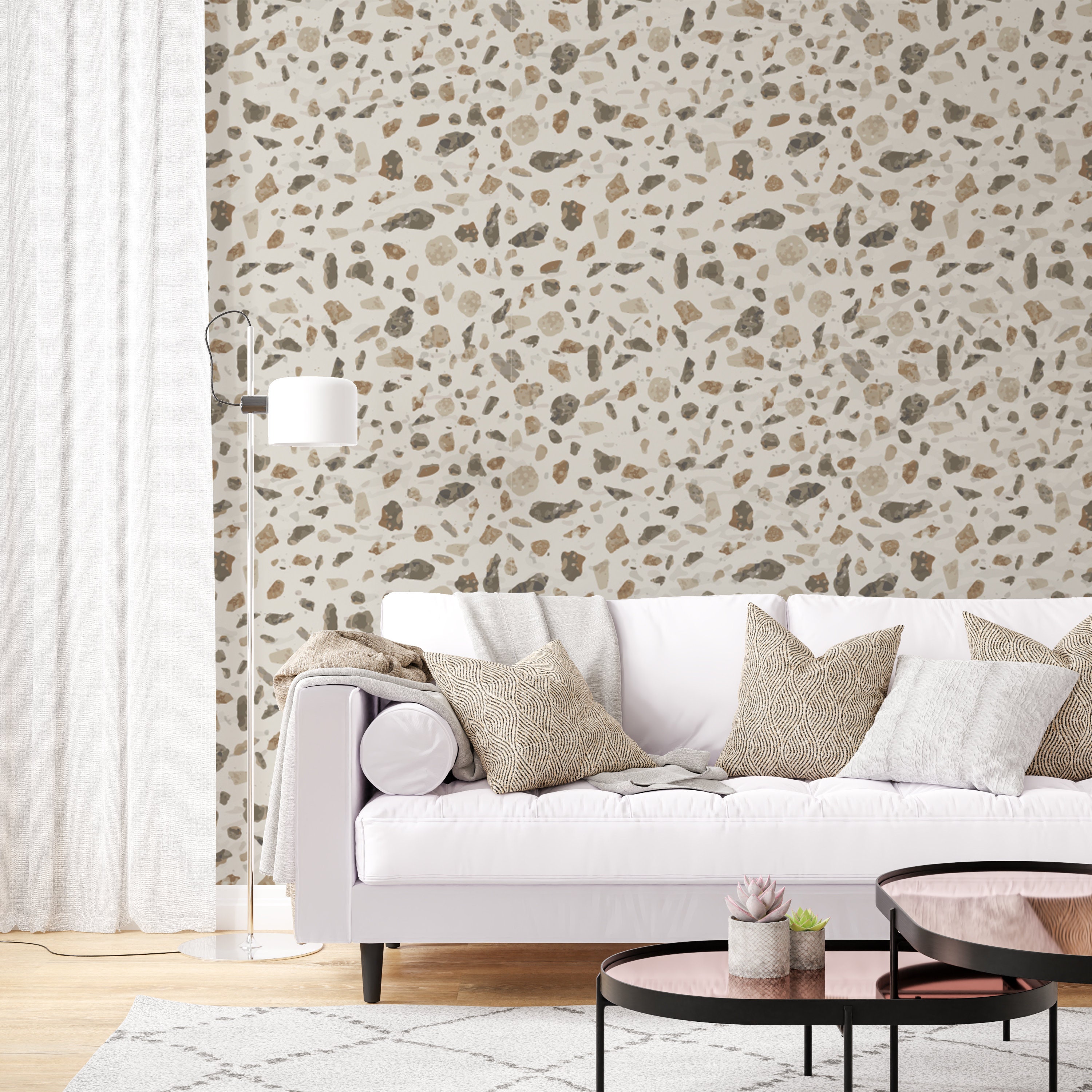 Abstract Wallpaper Stone Print Wallpaper Calm Peel and Stick - Etsy