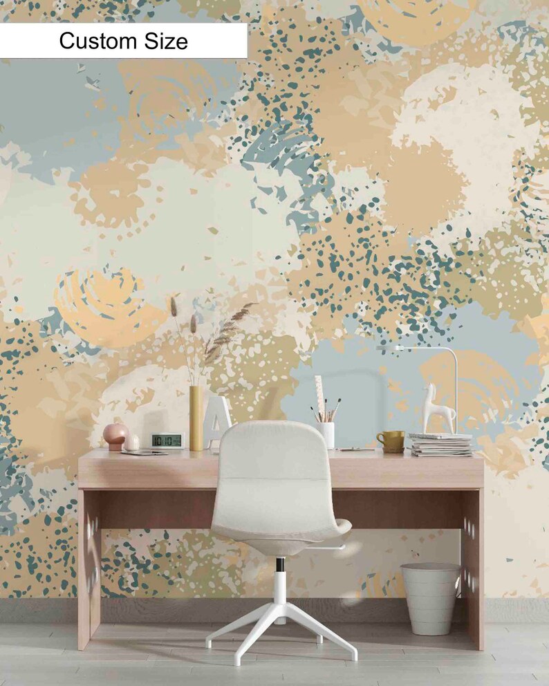 Abstract Wall Art Modern Wallpaper Peel and Stick Art - Etsy