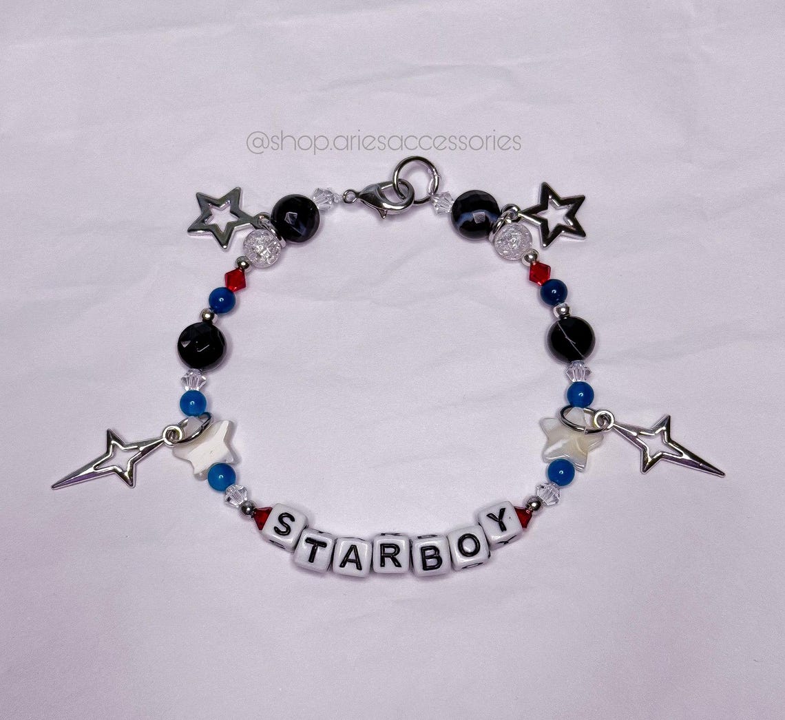 Starboy Bracelet, the Weeknd Inspired Bracelet, Handmade Beaded ...