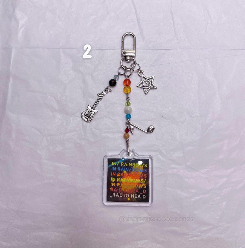 Radiohead Keychains, Album Cover Keychain, Photo Keychain, Metallic Y2K ...
