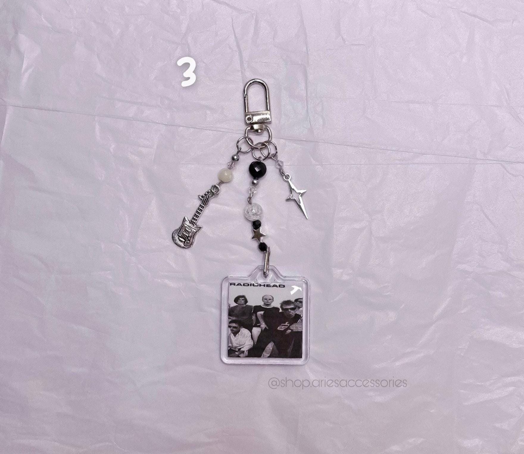 Radiohead Keychains, Album Cover Keychain, Photo Keychain, Metallic Y2K ...